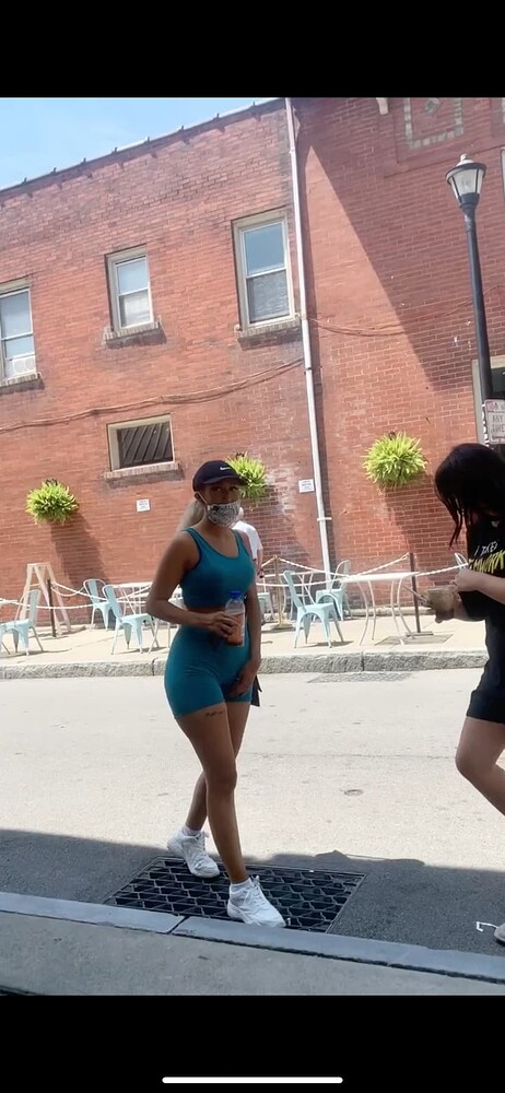 Unbelievable Pawg In Blue Bike Shorts Spandex Leggings And Yoga Pants