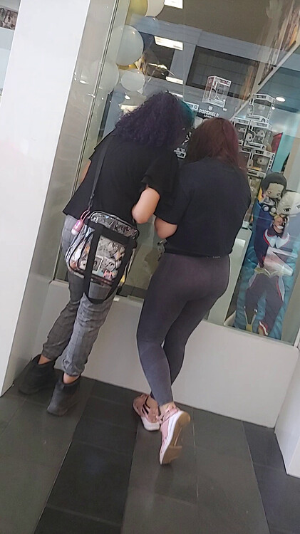 Nerdy Girls With Phat Asses At The Mall Pt 1 Spandex Leggings