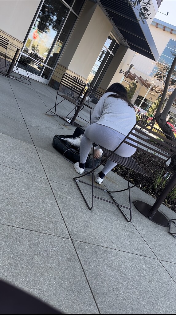 Huge Nut Buster Booty in grey Leggings (OC)💎 - Spandex, Leggings & Yoga ...