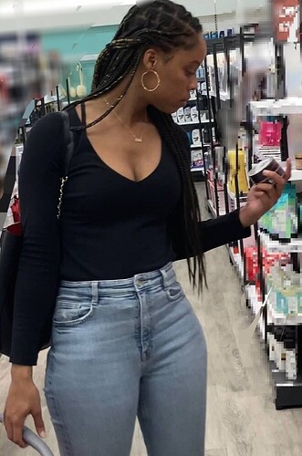 Cute Ebony In Blue Jeans Tight Jeans Forum