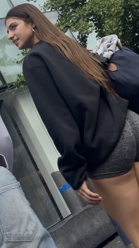 Thick ass stunner shops in grey booty shorts (OC) - Short Shorts & Volleyball - Forum