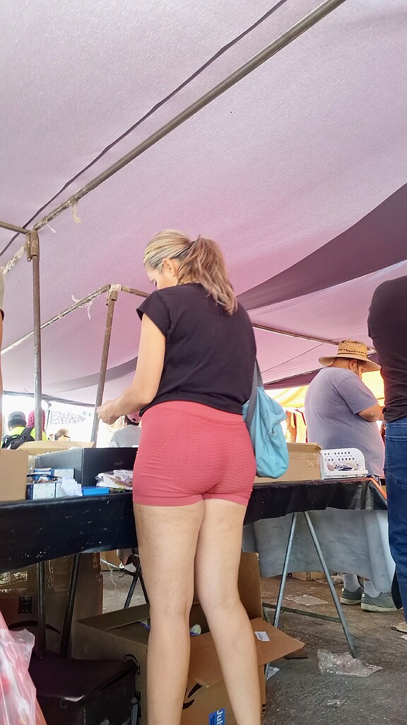 Milf Latina in bike shorts bending over showing her butt and legs [oc ...