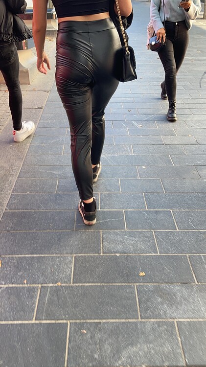Sexy Ass In Tight Leather Leggings Spandex Leggings And Yoga Pants Forum