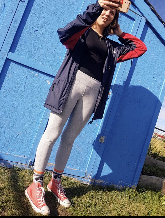 Sexy teen with panties showing through - Spandex, Leggings & Yoga Pants ...