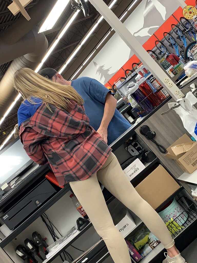 She puts the mountain in gander mountain. Tan jeggings - Spandex ...