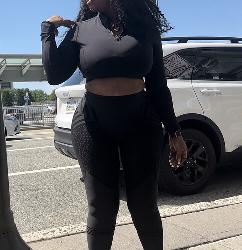 Ebony BBL from airport series ( OC ) - Spandex, Leggings & Yoga Pants ...