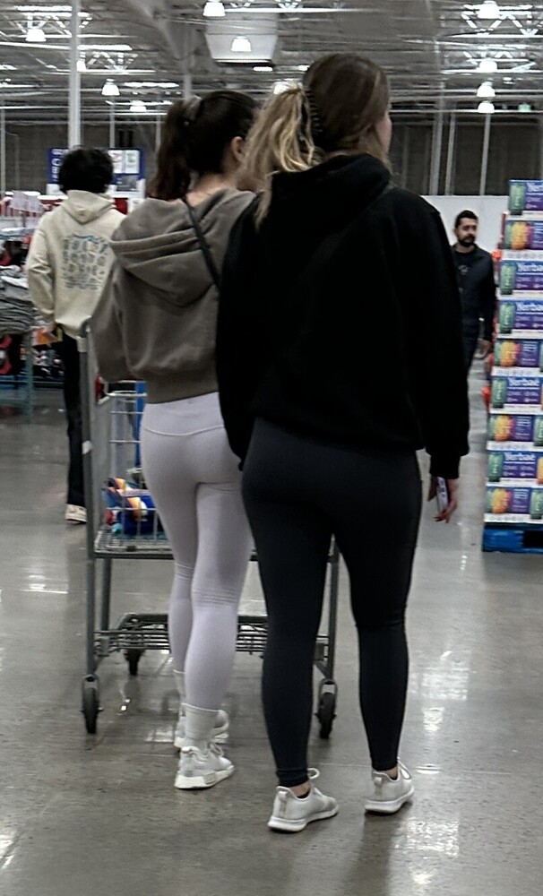 2 Plump Tight Ass College Girls In White Legging Vtl Spandex Leggings And Yoga Pants Forum