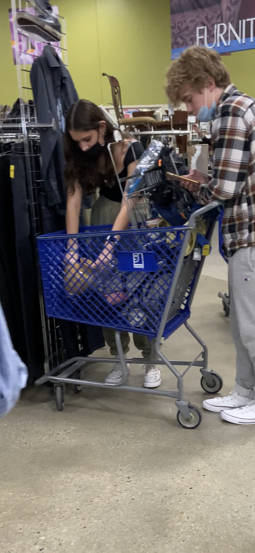 Nice Teen In Sweatpants Picking Out A Wedgie Spandex Leggings And Yoga