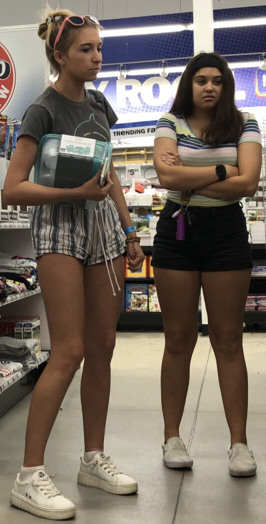 Slim college girls in cheeky cheeky shorts - Short Shorts & Volleyball ...