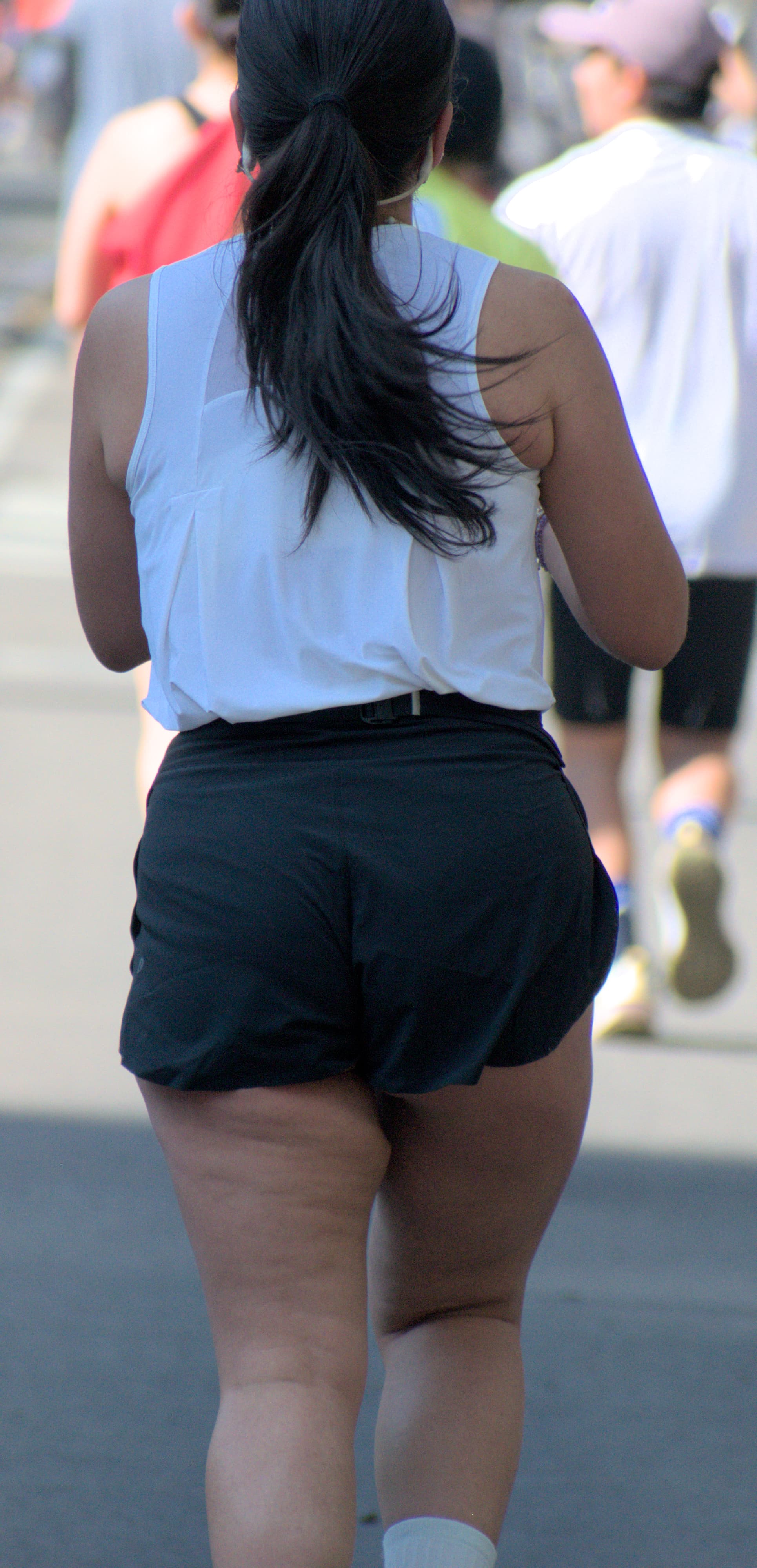Black shorts latina runner cheeks out (oc) - Short Shorts & Volleyball ...