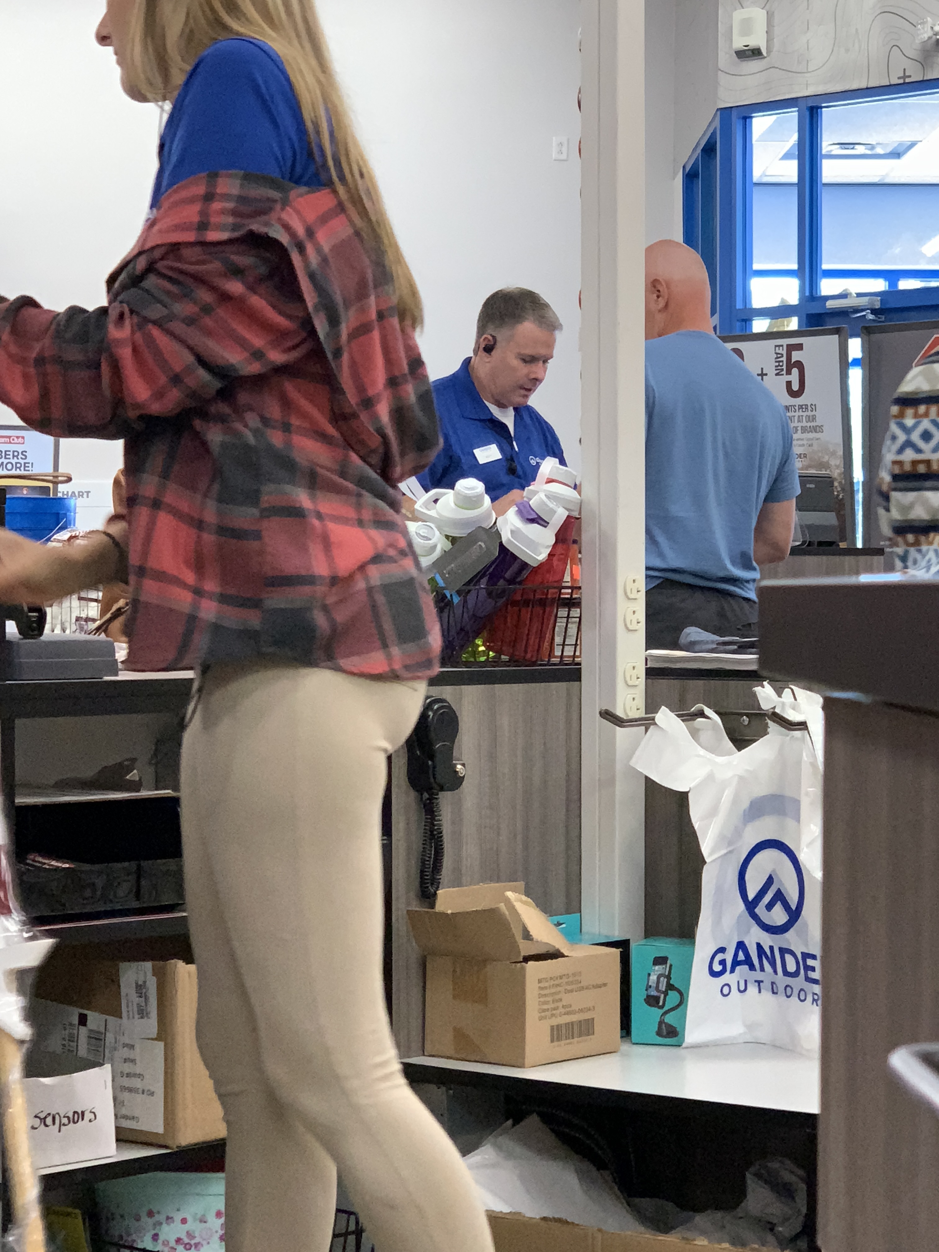 She puts the mountain in gander mountain. Tan jeggings - Spandex ...
