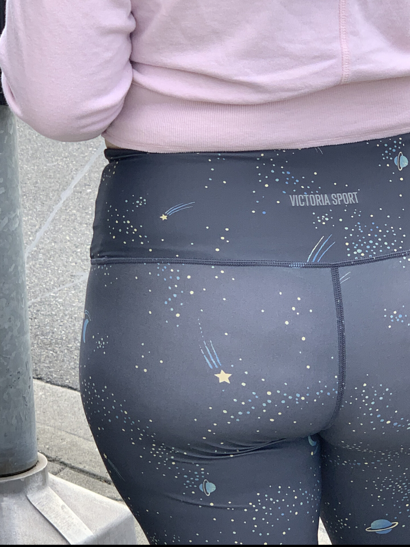 PAWG in Victoria Secret Leggings with a white VTL - Spandex, Leggings ...