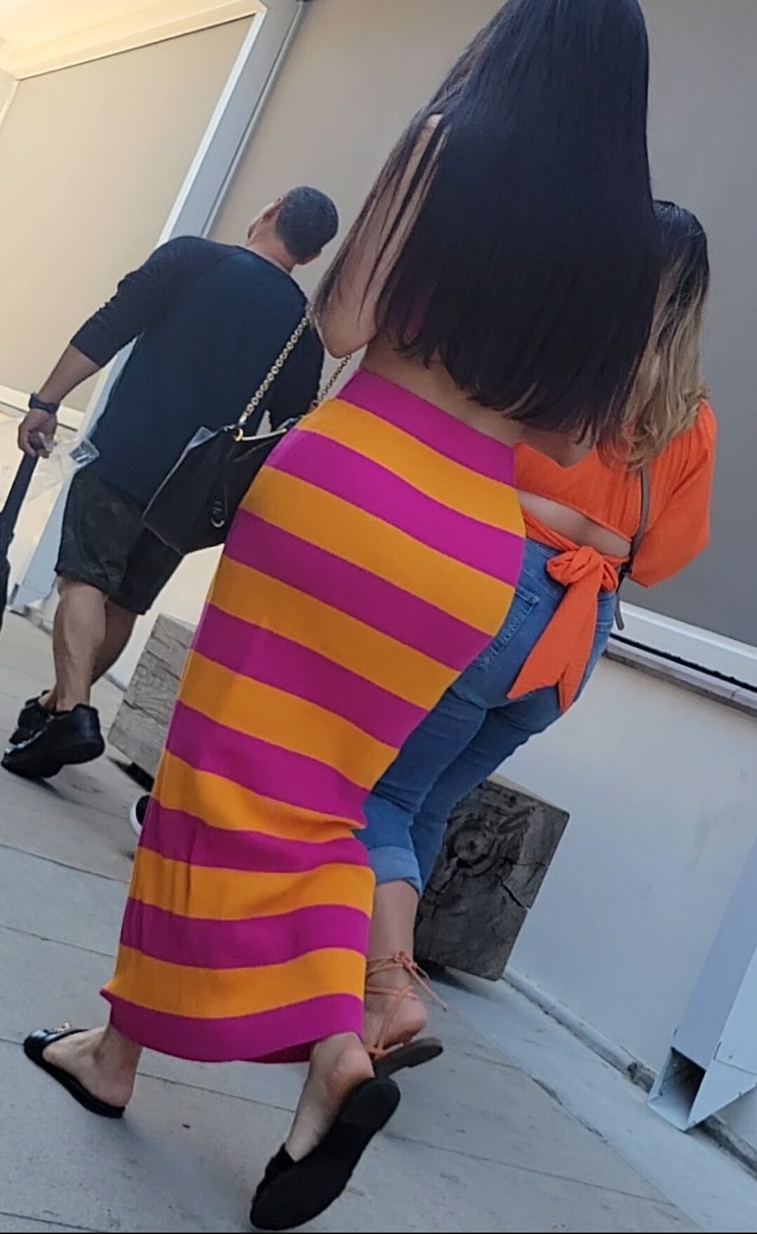 Unforgettable Latina in a Tight Striped Dress - latina - Forum
