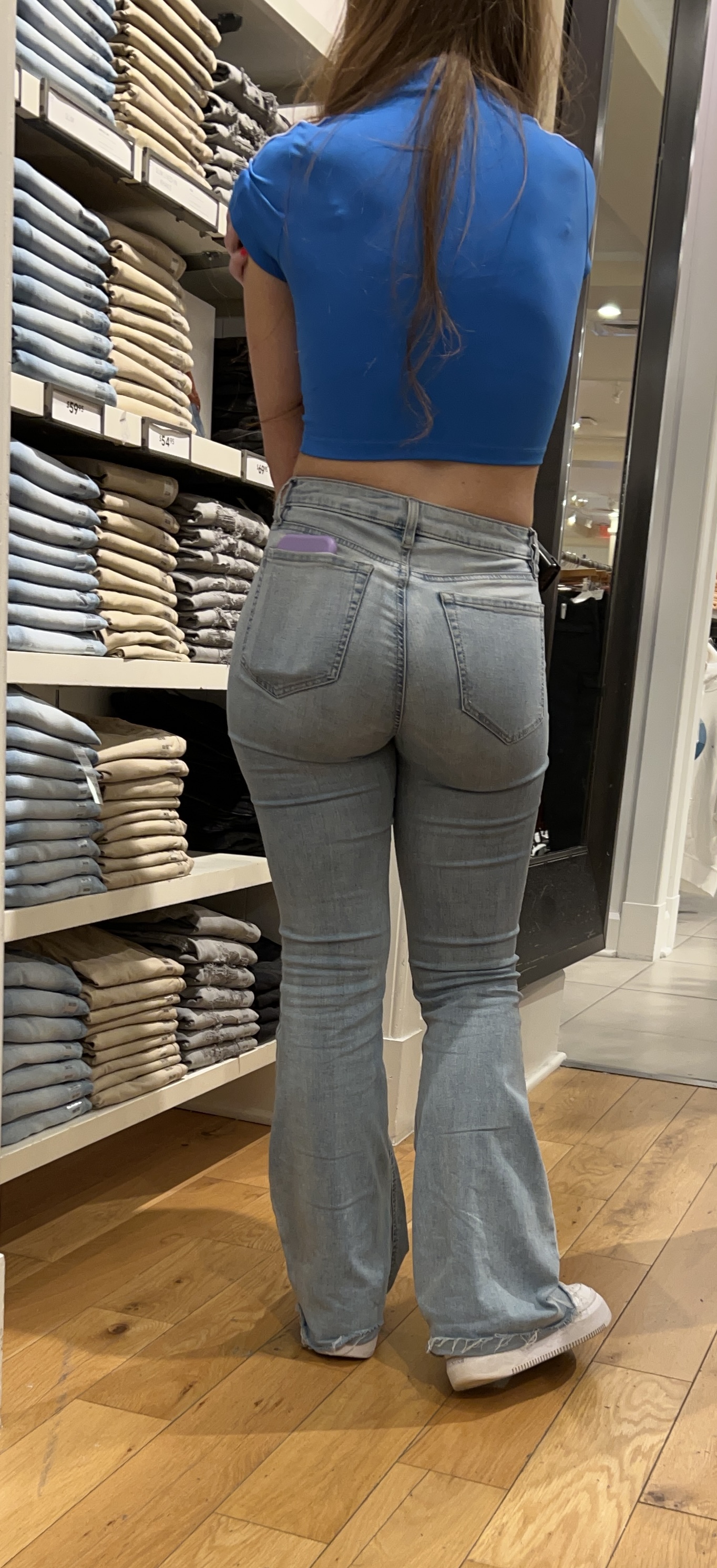 Redhead squatting and working part 19 (OC) - Tight Jeans - Forum