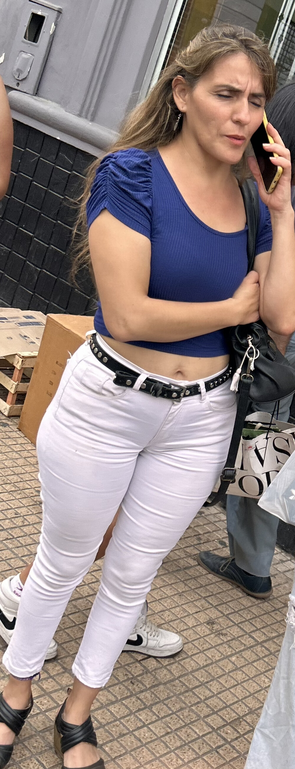 MiILF (wide hips!) and college girl + faces shots - Spandex, Leggings ...