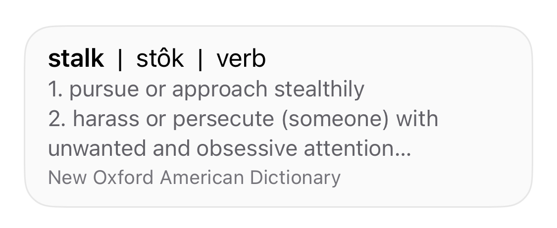 Stalking your subjects - General Discussion - Forum