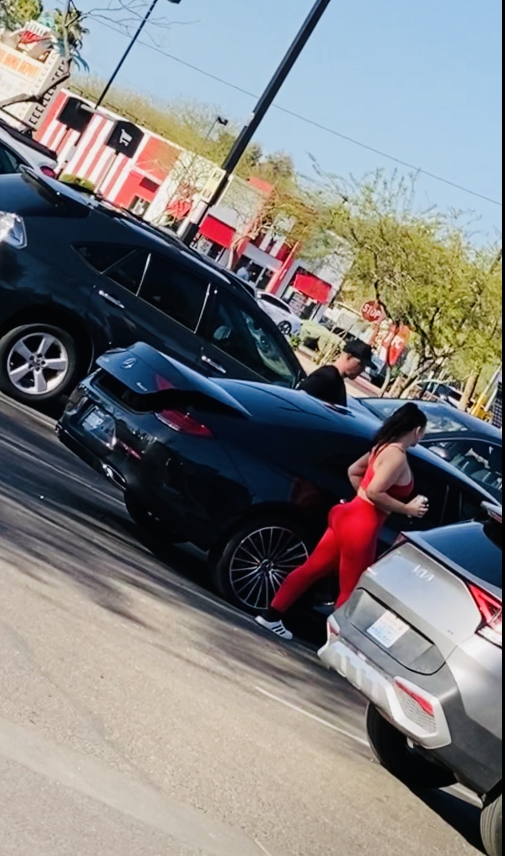 💦 Pawg In Red Gym Fit Omg Hd 🍑 💦 Oc Caps Spandex Leggings And Yoga