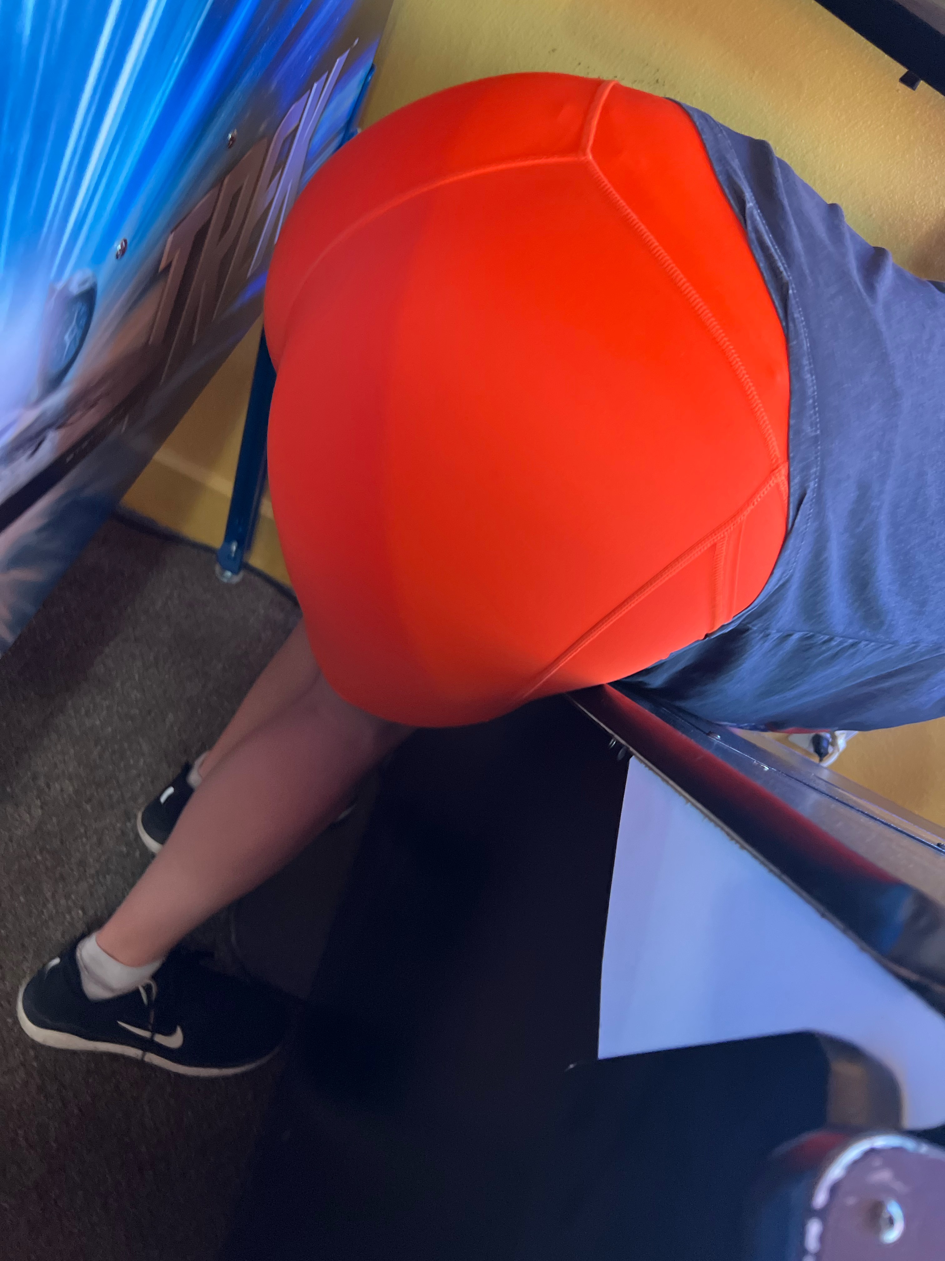 Pawg Bent Over Oc Bright Orange Biker Shorts Spandex Leggings