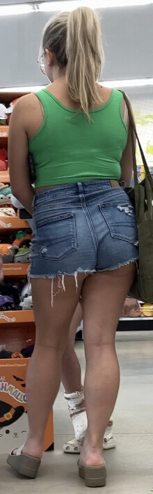Jean Booty Shorts And Spandex Biker Shorts Short Shorts And Volleyball