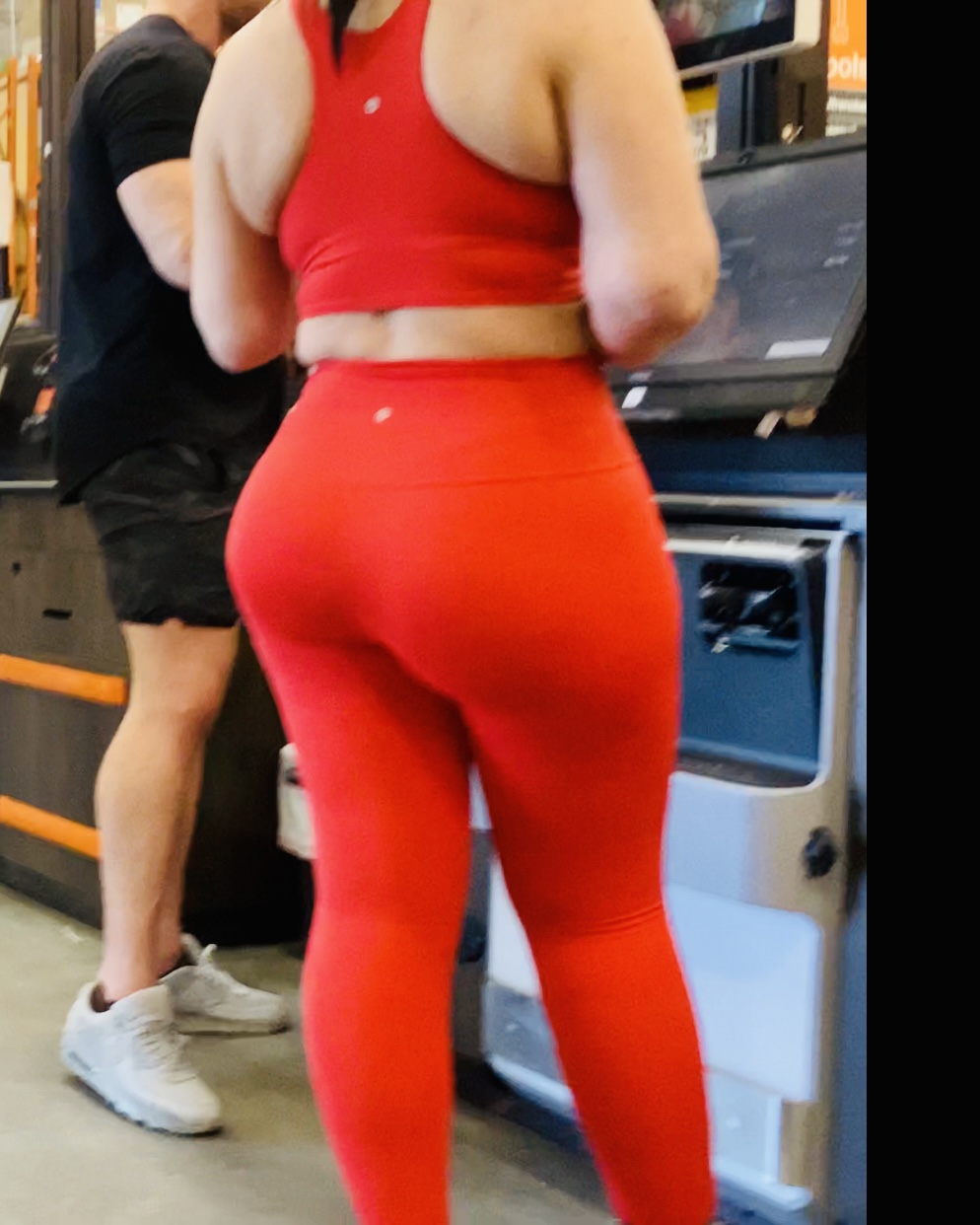 💦 Pawg In Red Gym Fit Omg Hd 🍑 💦 Oc Caps Spandex Leggings And Yoga