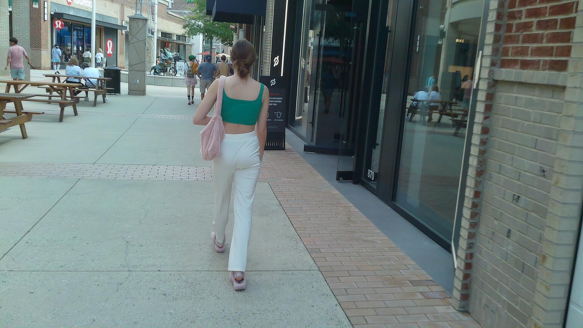 Petite Booty in SeeThru White Sweats w/ VTL! - Spandex, Leggings & Yoga ...